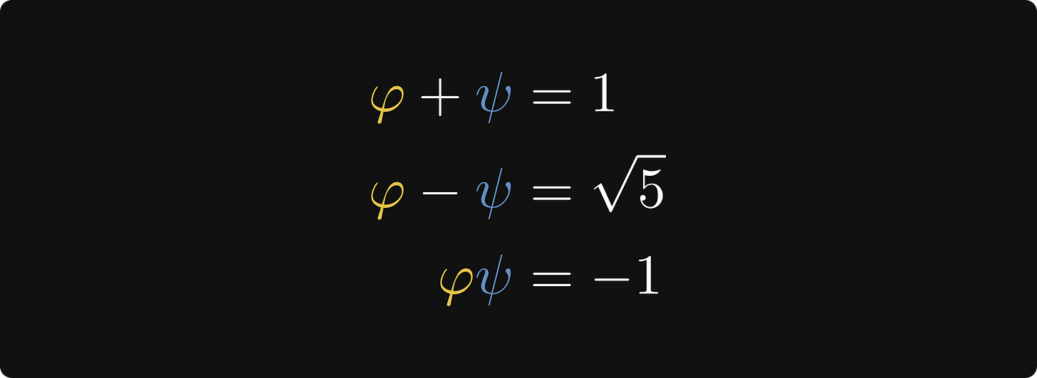 The non-recursive formula for Fibonacci numbers