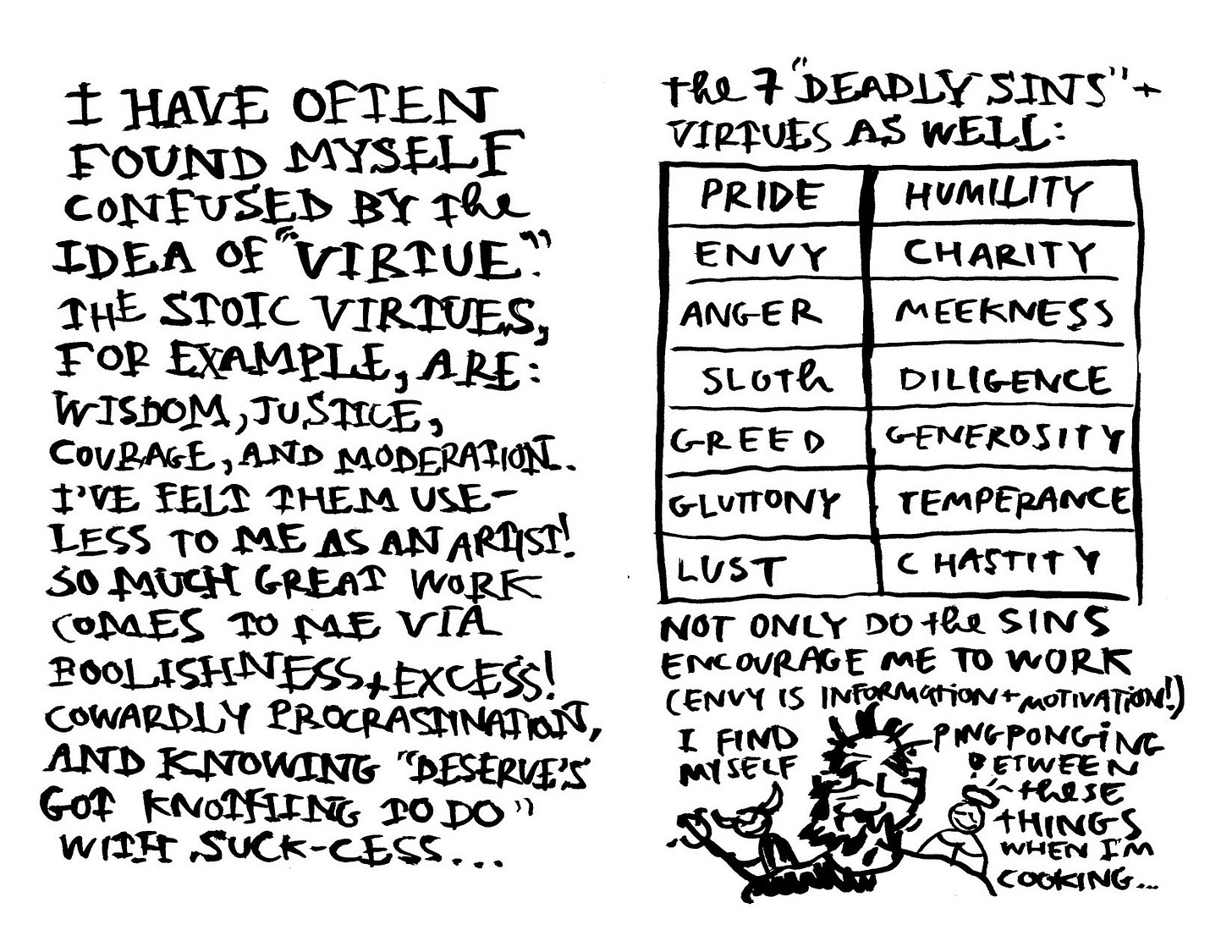 Virtue Is In Between Vices Austin Kleon