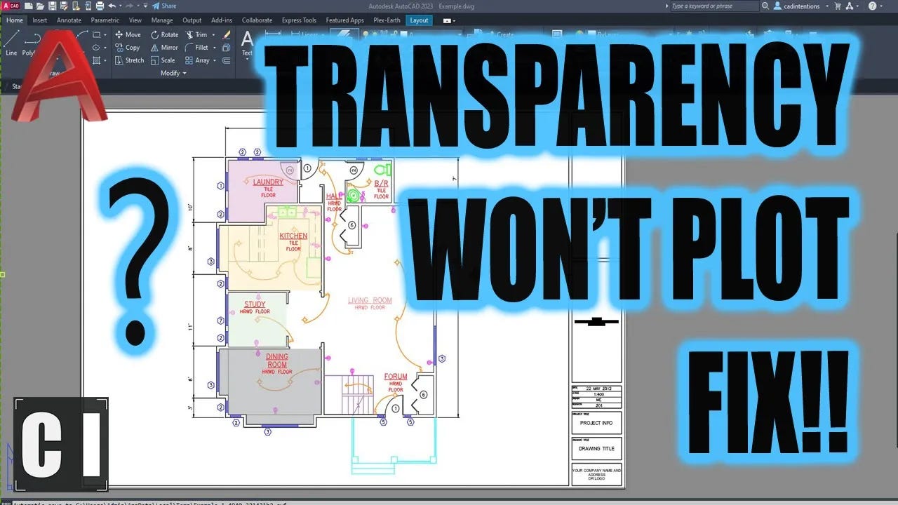 How to Set and Use Transparencies in AutoCAD - by Brandon
