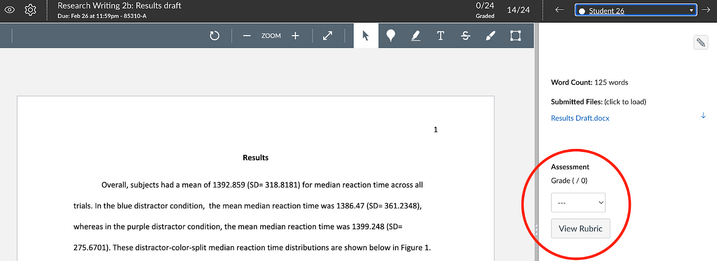 Using the Canvas Gradebook with Specifications Grading