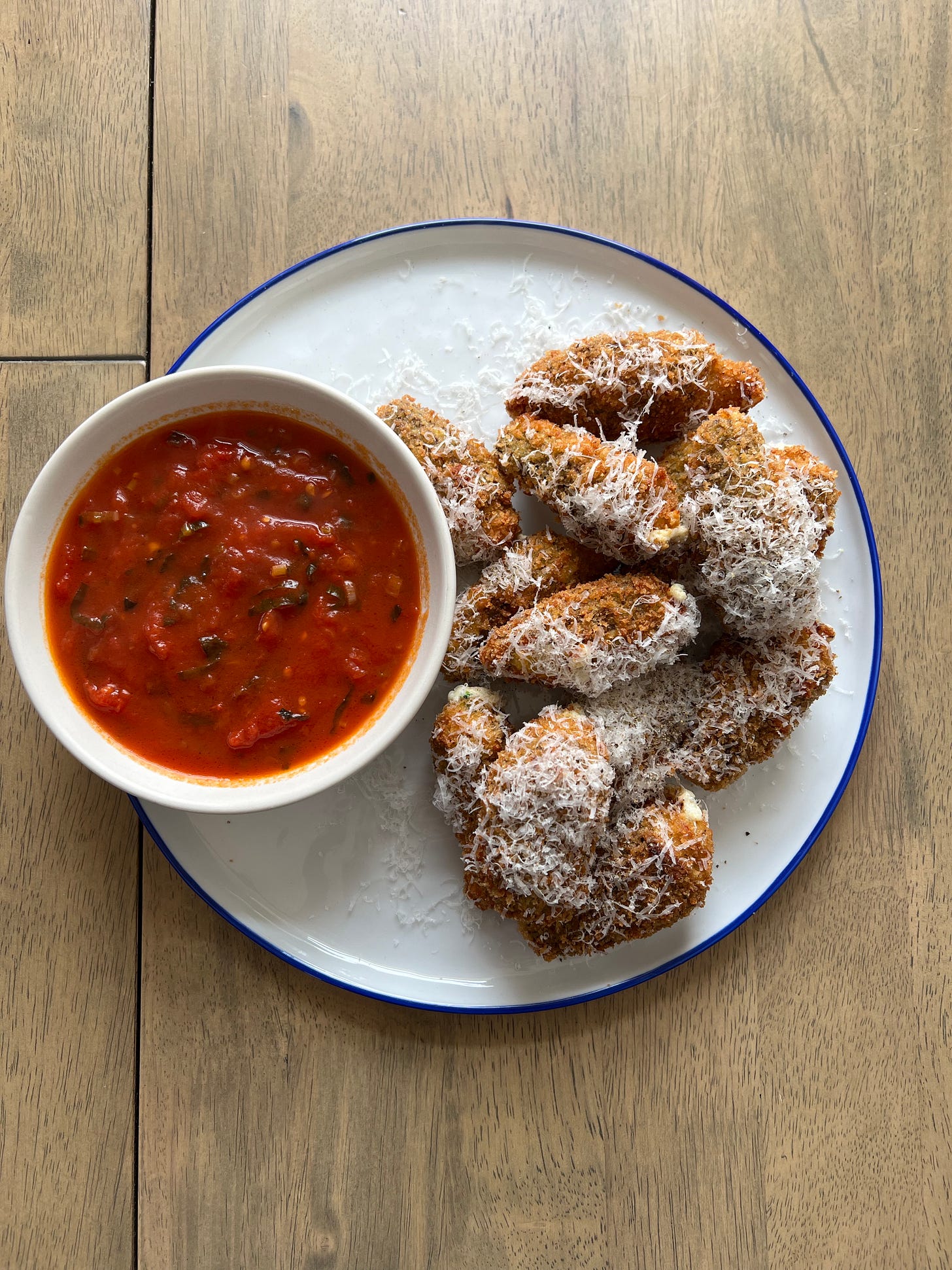 fried mozzarella morels - by Chuck Cruz - Chuck