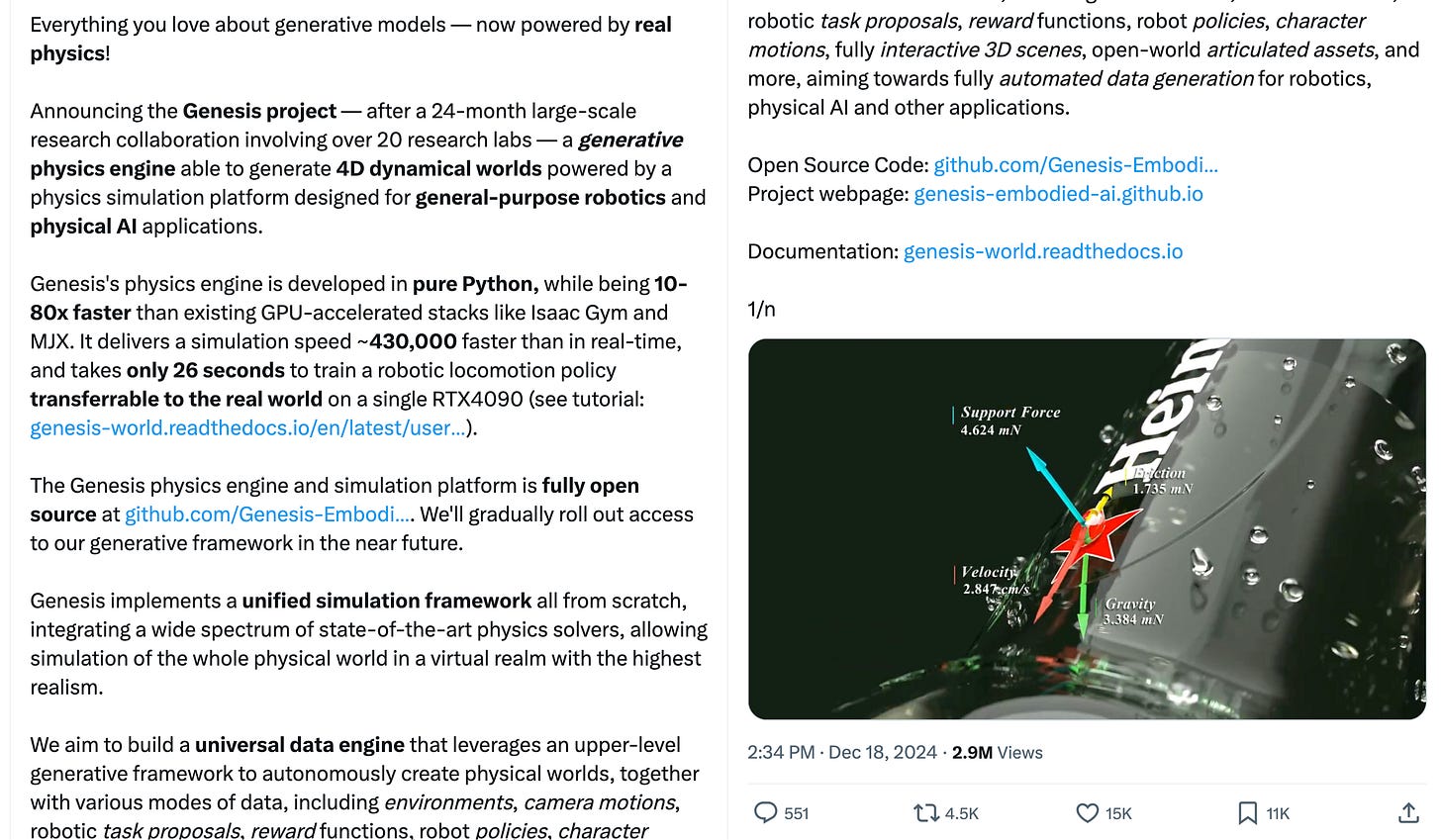 How fast is the new hyped Genesis simulator? - by Stone Tao