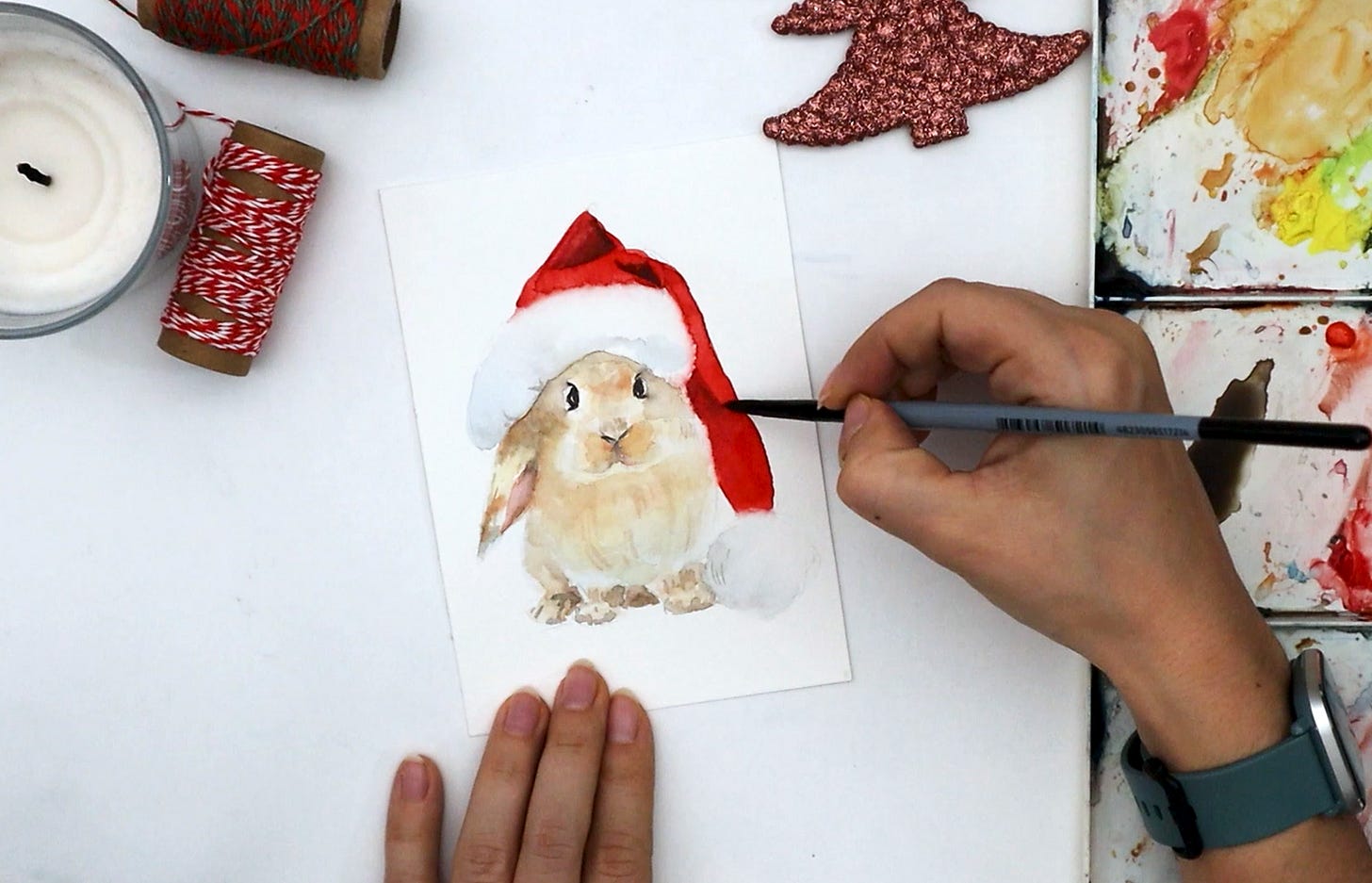 24 watercolor ideas for Christmas - by Yana Shvets