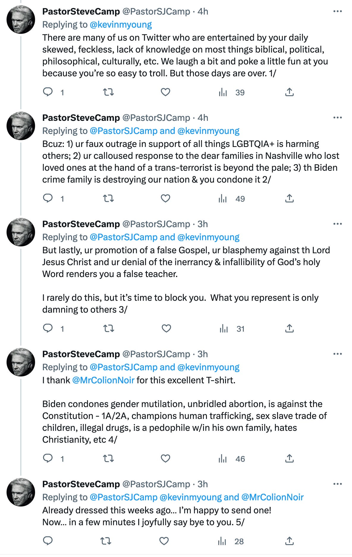 The Day Steve Camp Blocked Me - by Kevin Young