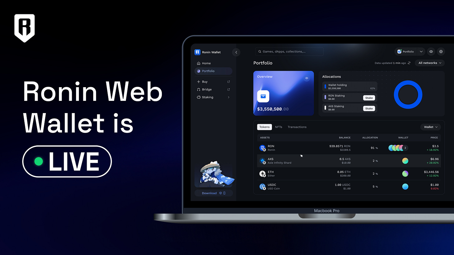 Ronin Web Wallet Beta is LIVE! - Ronin’s Newsletter