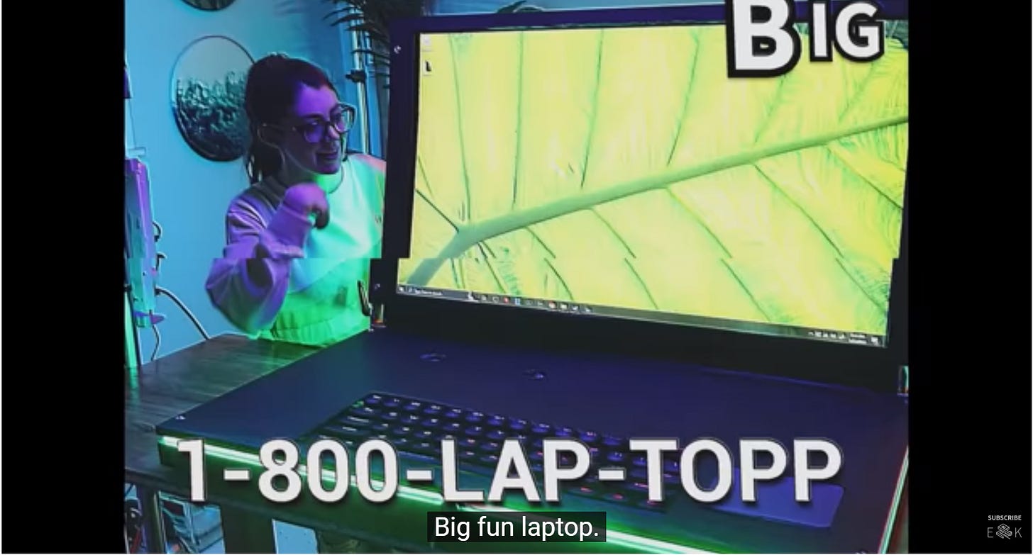 This gaming laptop is ridiculously big: just look at it