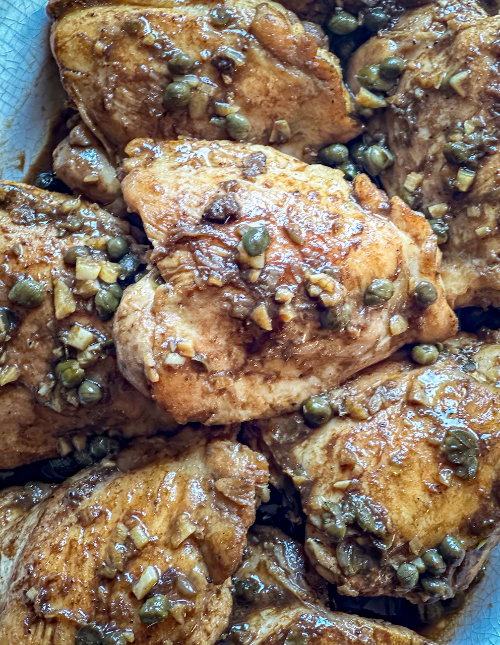 Chicken with Anchovies - Our Italian Table