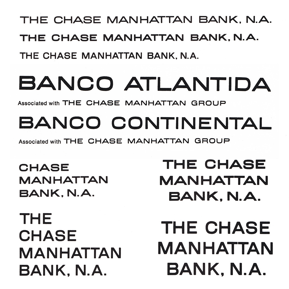 Chase Bank, 1960 – Logo Histories - by Richard Baird