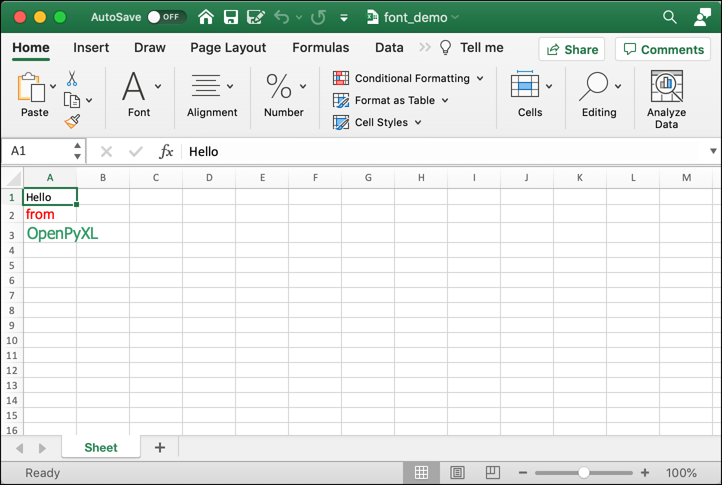 Styling Excel Cells With Openpyxl And Python