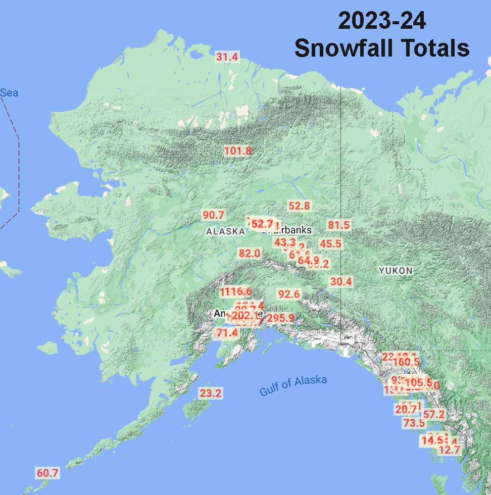 Alaska's 2023-24 Snow Season - by Rick Thoman
