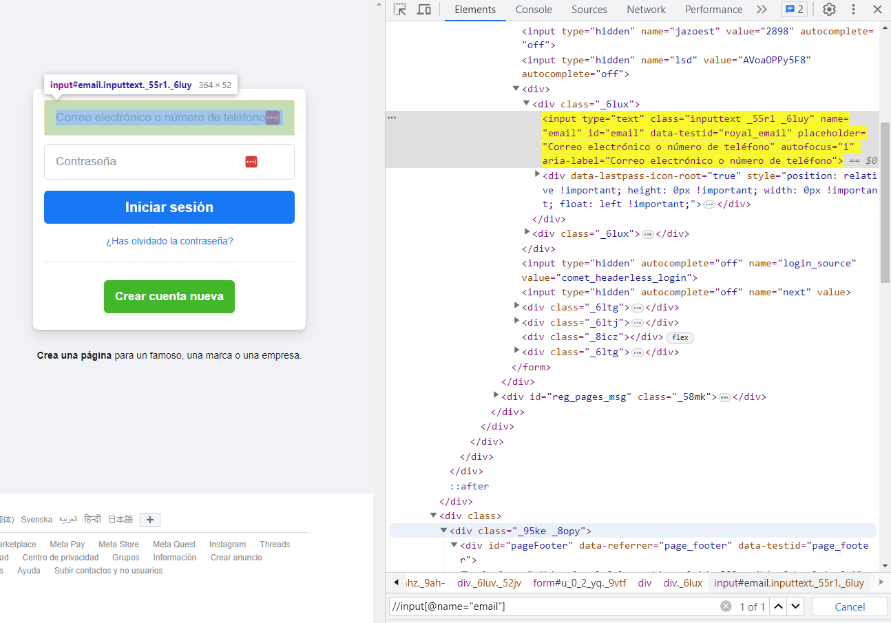 Xpath: Encuentra cualquier elemento en una página web
