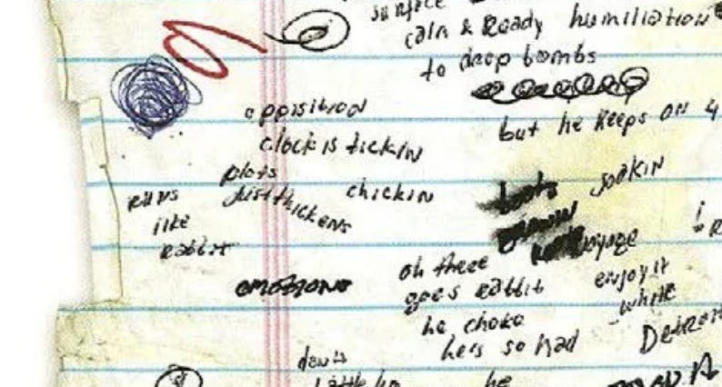 Eminem's Boxes of Notes - by Jillian Hess - Noted