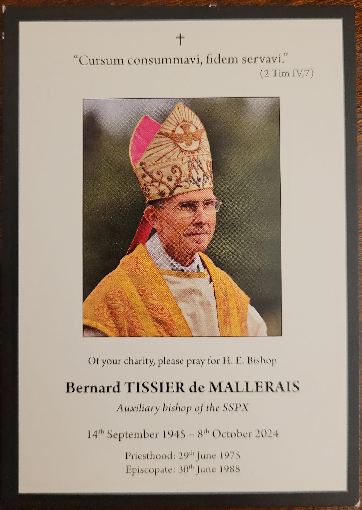 Farewell to a ‘turbulent priest’: Bishop Richard Williamson's funeral ...