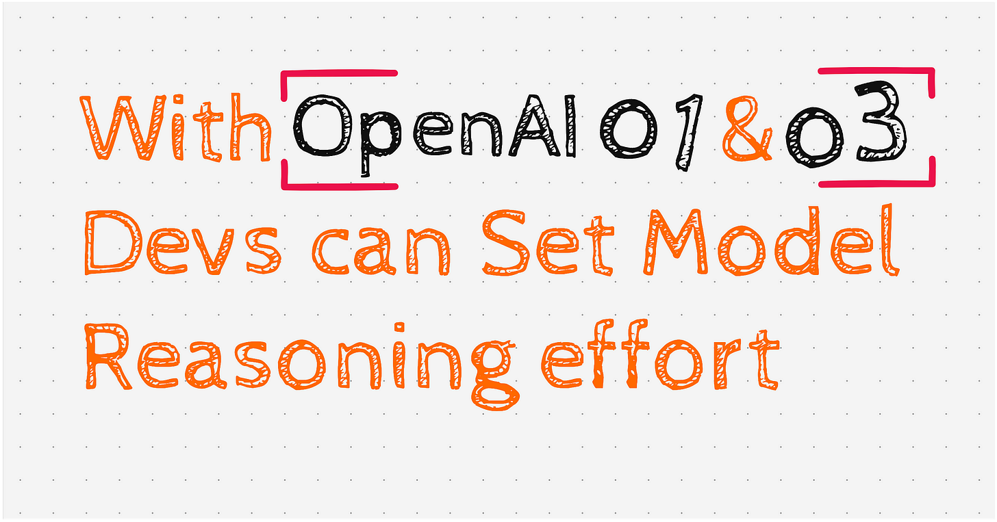 With OpenAI o1 & o3 Models Devs Can Set Reasoning Effort