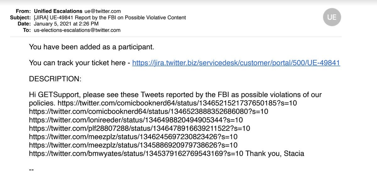 TWITTER, THE FBI SUBSIDIARY - by Matt Taibbi