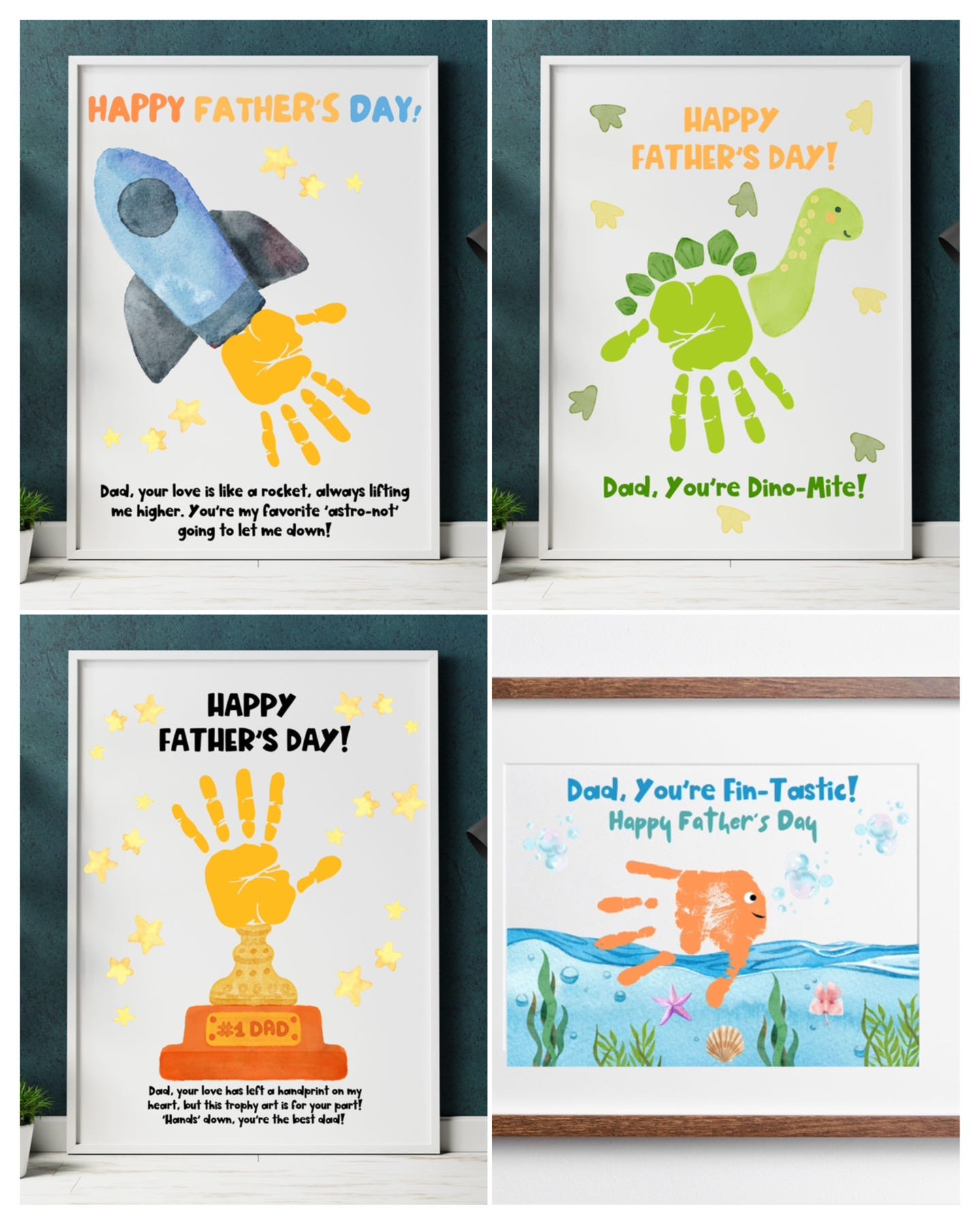 The Cutest Father's Day Handprint Art - Hello, Wonderful