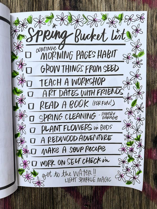 Spring Bucket List 2025 - by Tracy Benjamin