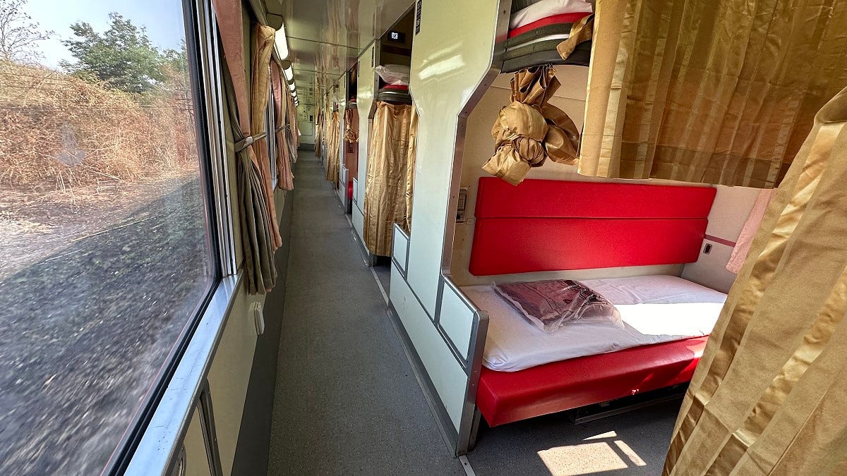 Riding the train from Bangkok to Vientiane