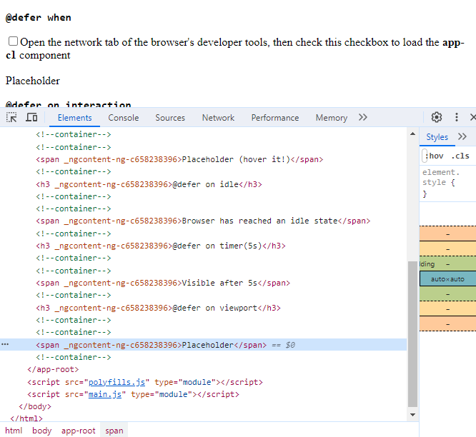 New Angular 17 feature: deferred loading New Angular 17 feature: deferred loading