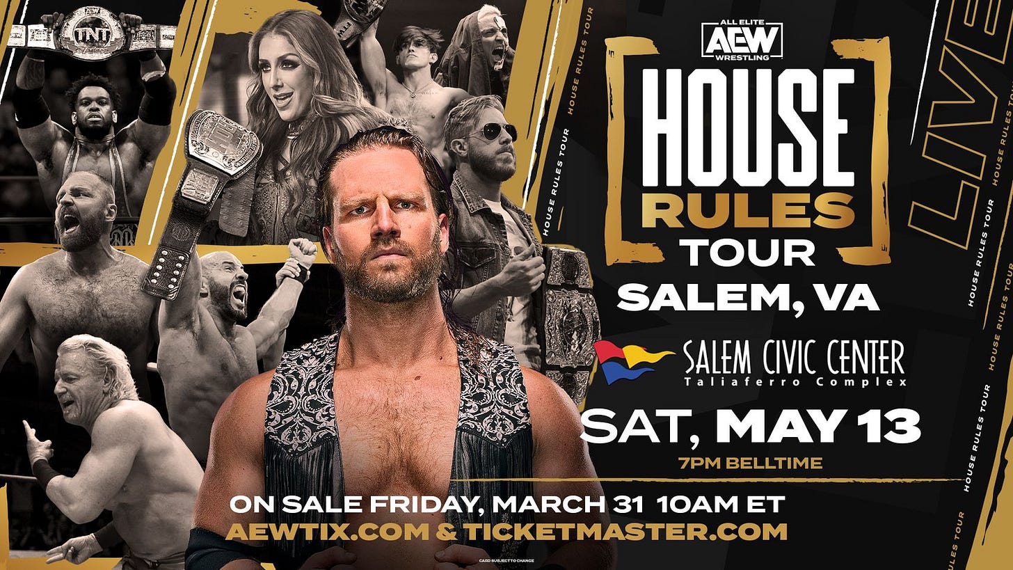 5/13: AEW House Rules Tour in Salem, VA - by Jeff Quinton