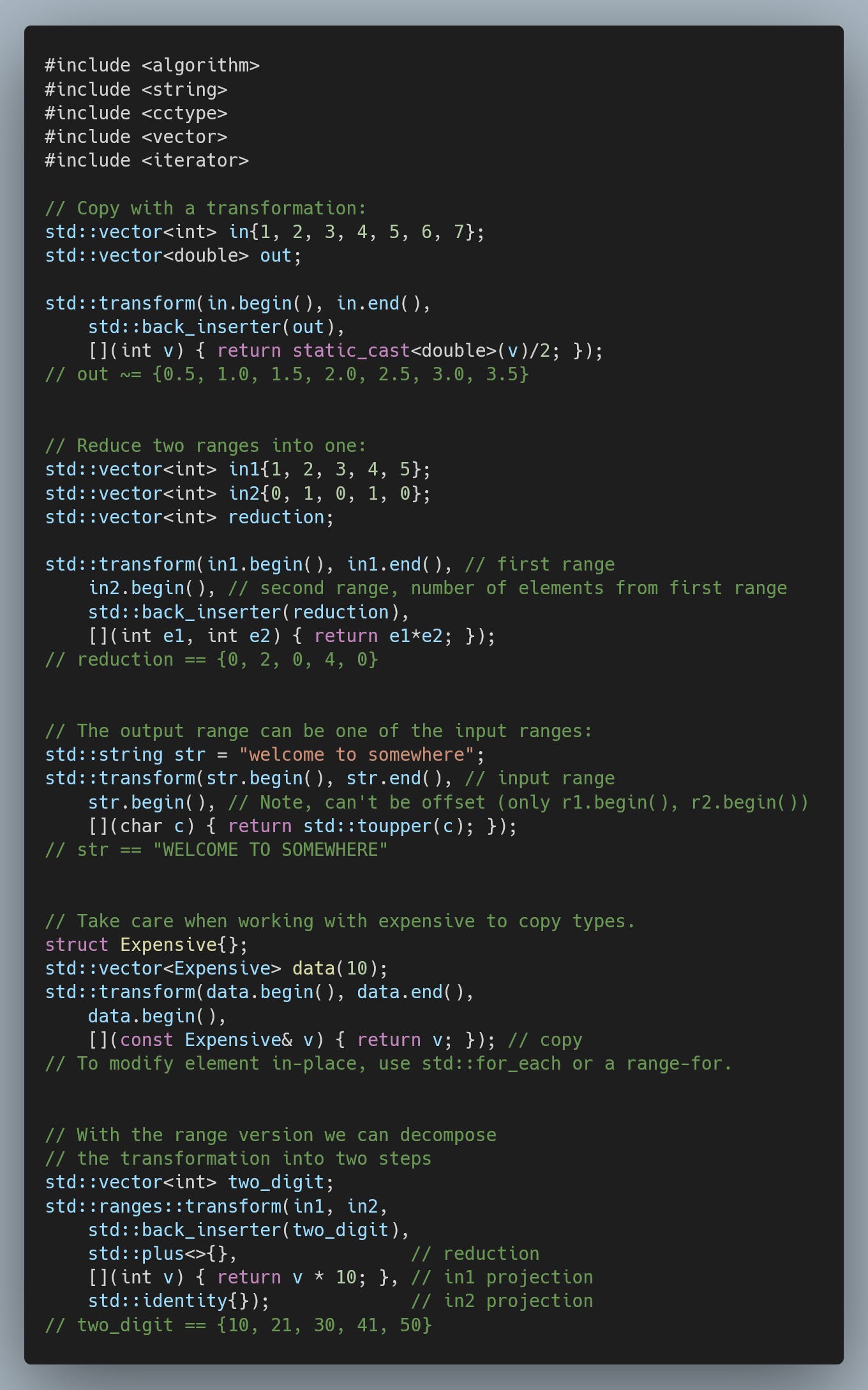Daily bit(e) of C++ | std::transform - by Šimon Tóth