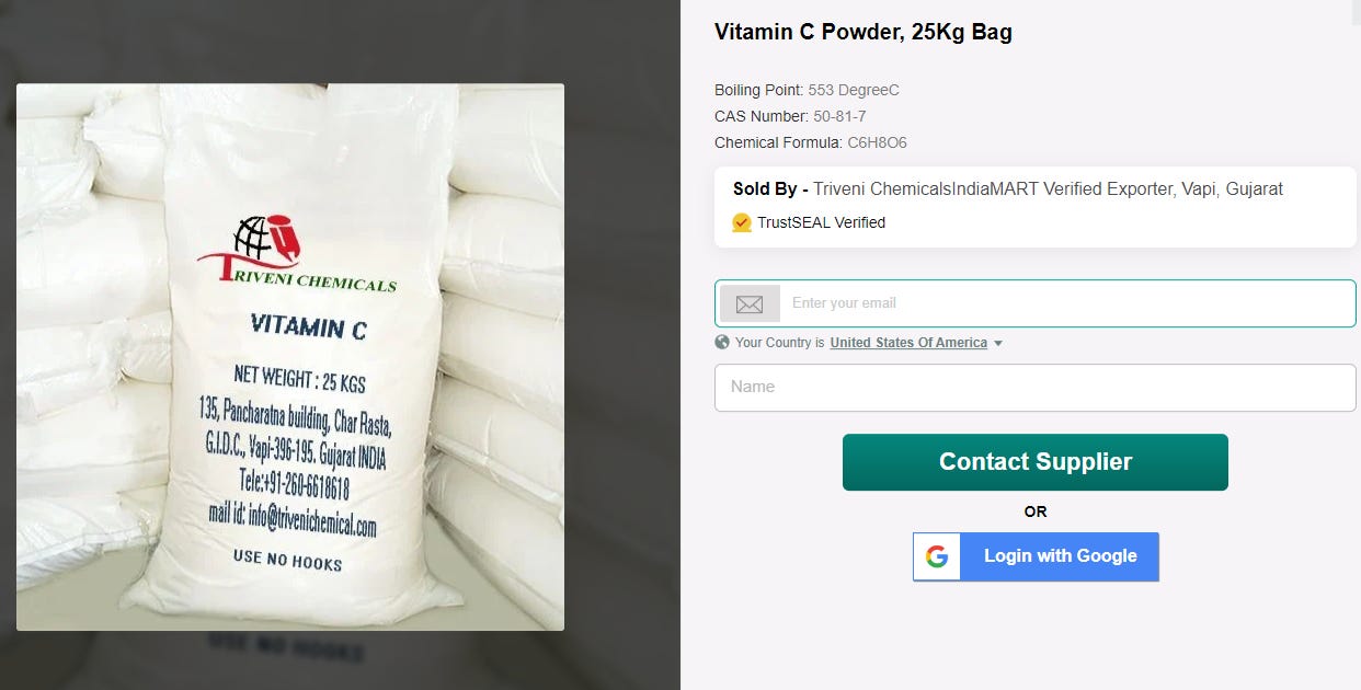 Vitamin C is GMO Corn Syrup, Mold, Chemicals, Bacteria, Bleach and More...