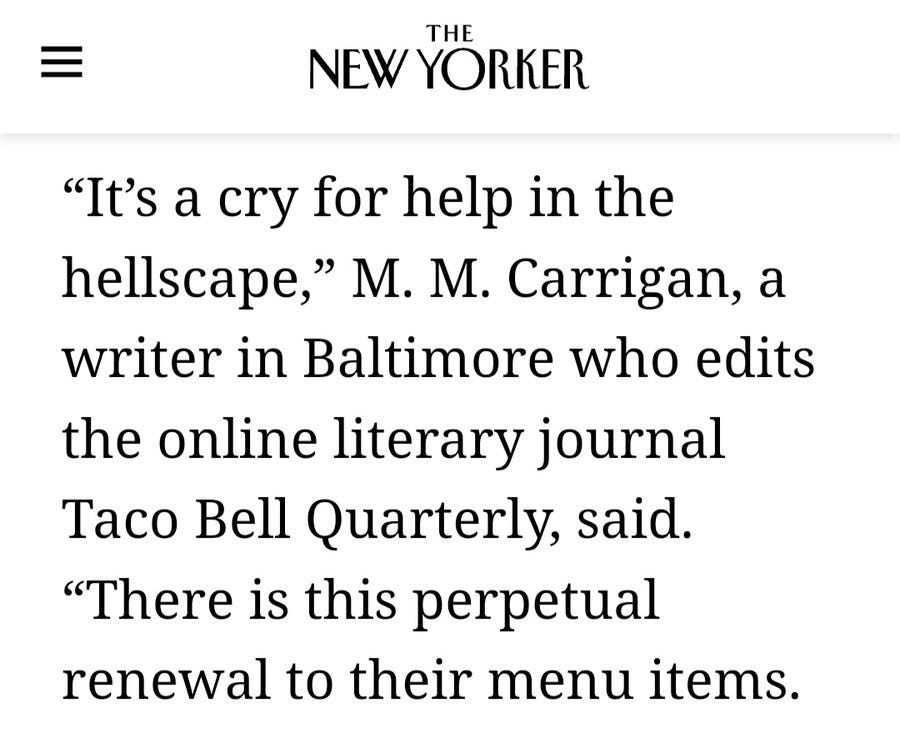 Taco Bell Quarterly | Substack