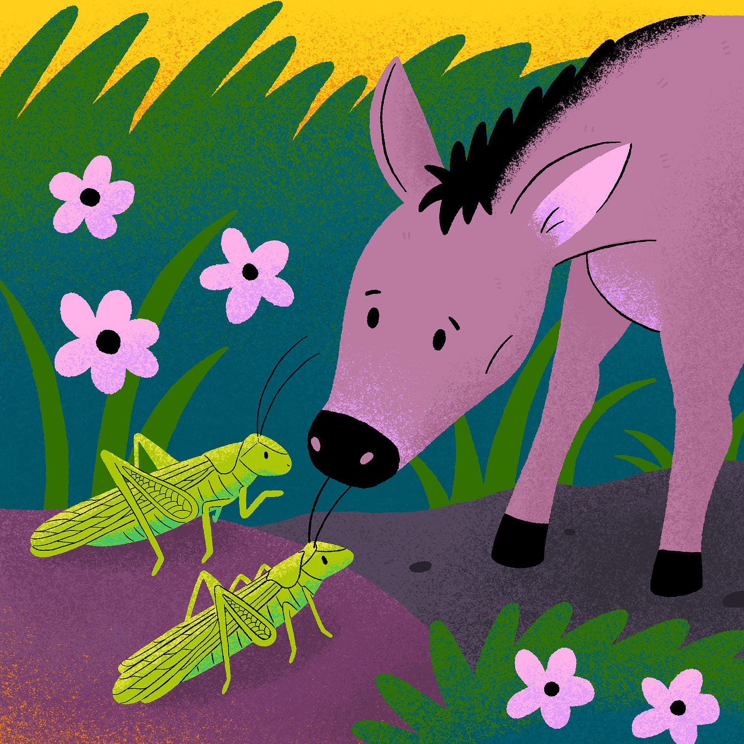 Aesop's Fable: The Donkey & Grasshoppers