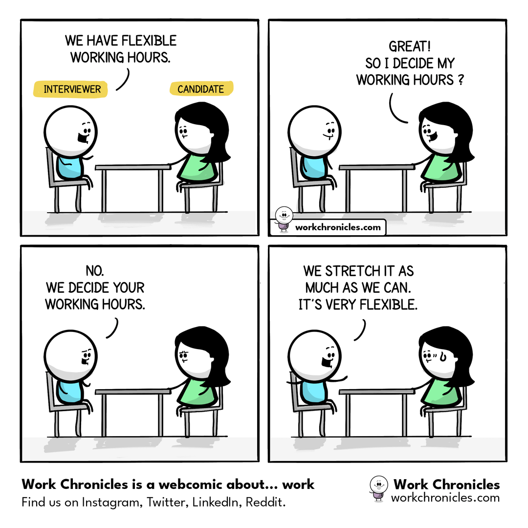 (comic) Flexible Working Hours - Work Chronicles