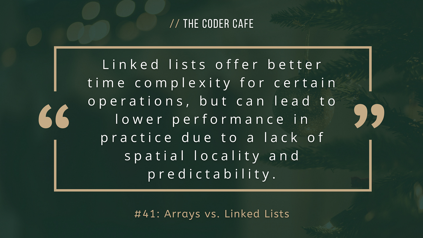 Arrays vs. Linked Lists - by Teiva Harsanyi Arrays vs. Linked Lists - by Teiva Harsanyi
