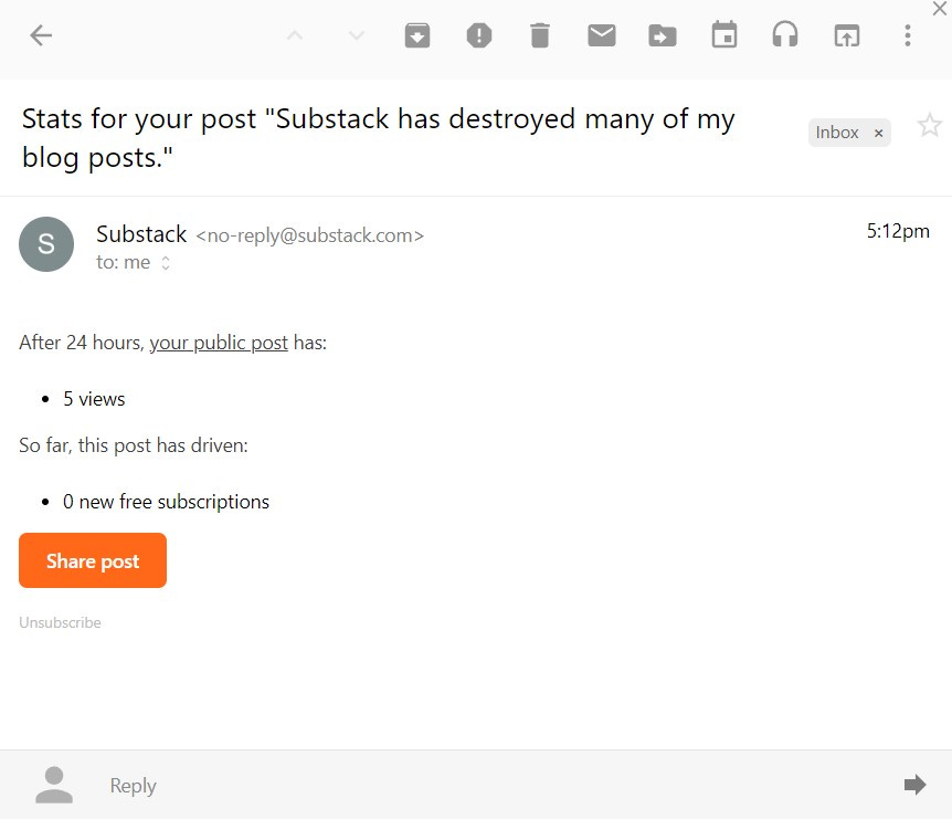 Substack has been deleting my posts by