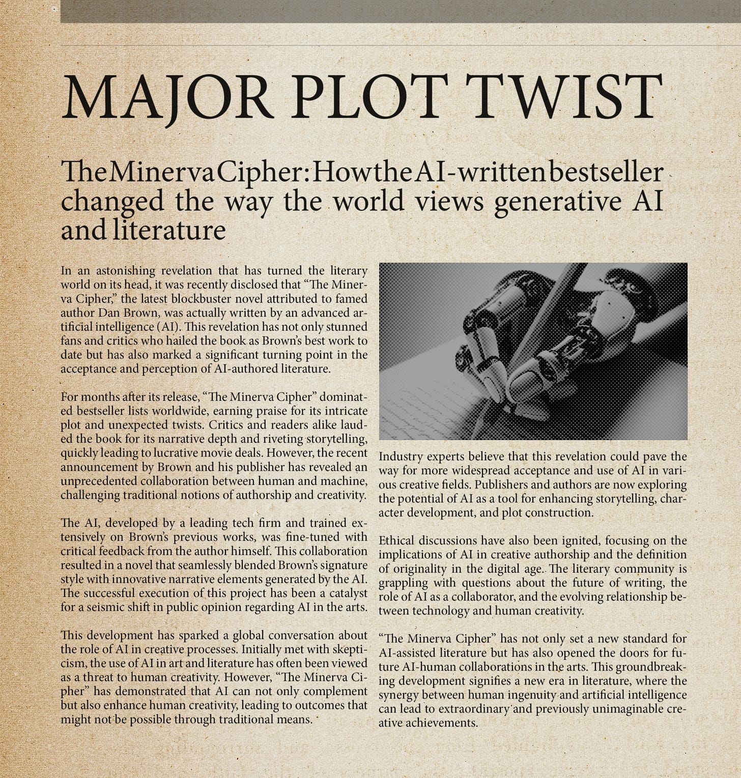 The Minerva Cipher - by Dré Labre - Design Fiction Daily