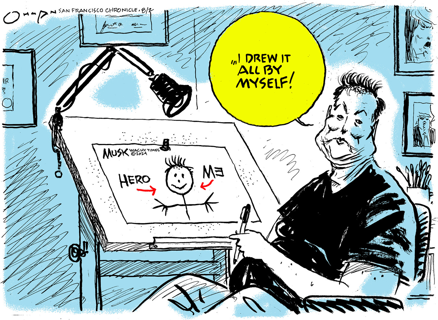 How to draw a political cartoon in 38 E-Z steps.