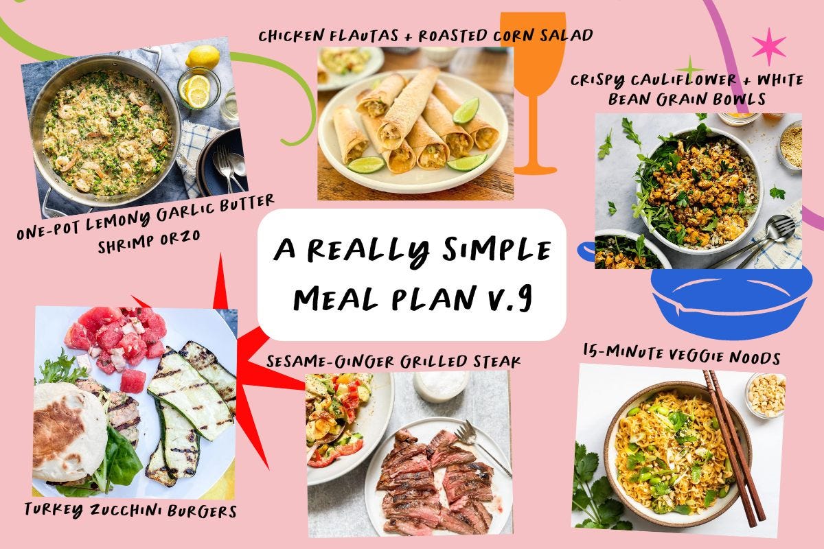 a really simple meal plan v.9