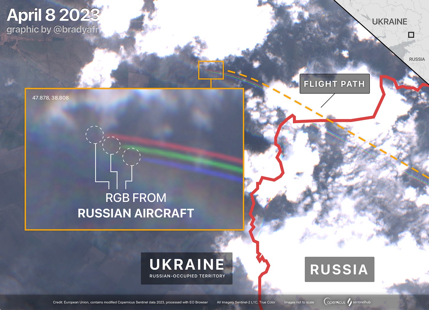 Spotting Russian aircraft in satellite imagery