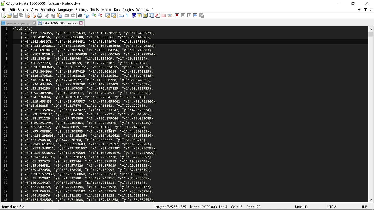 The Haversine Distance Problem - by Casey Muratori