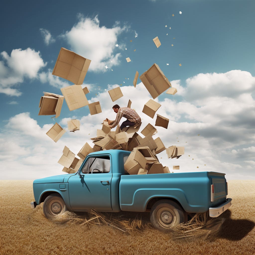 Falling Boxes - by Claude Needham