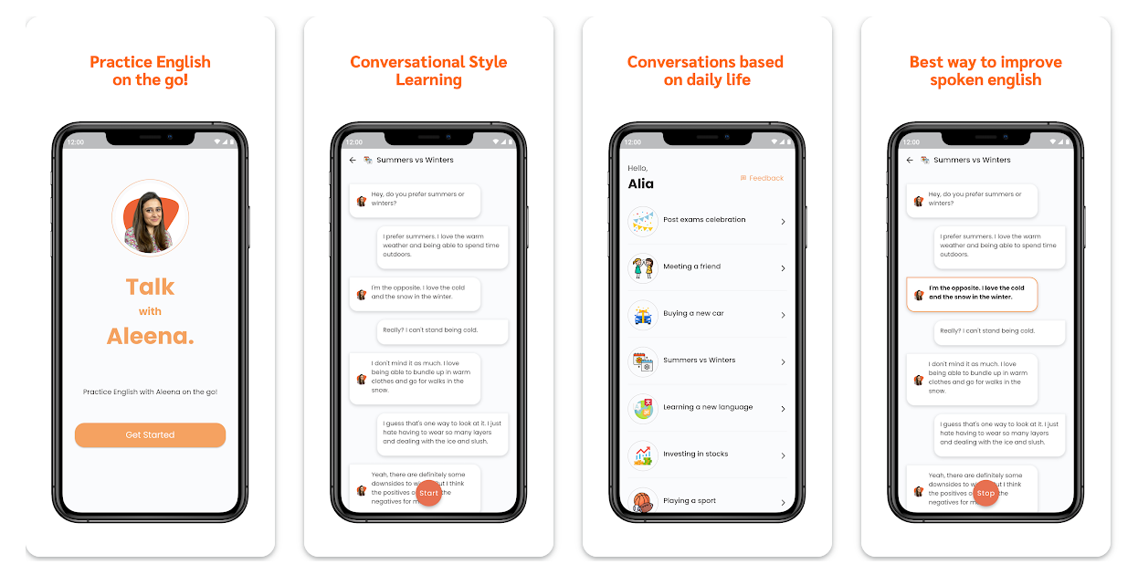 Speak English with Aleena Rais [install the app]