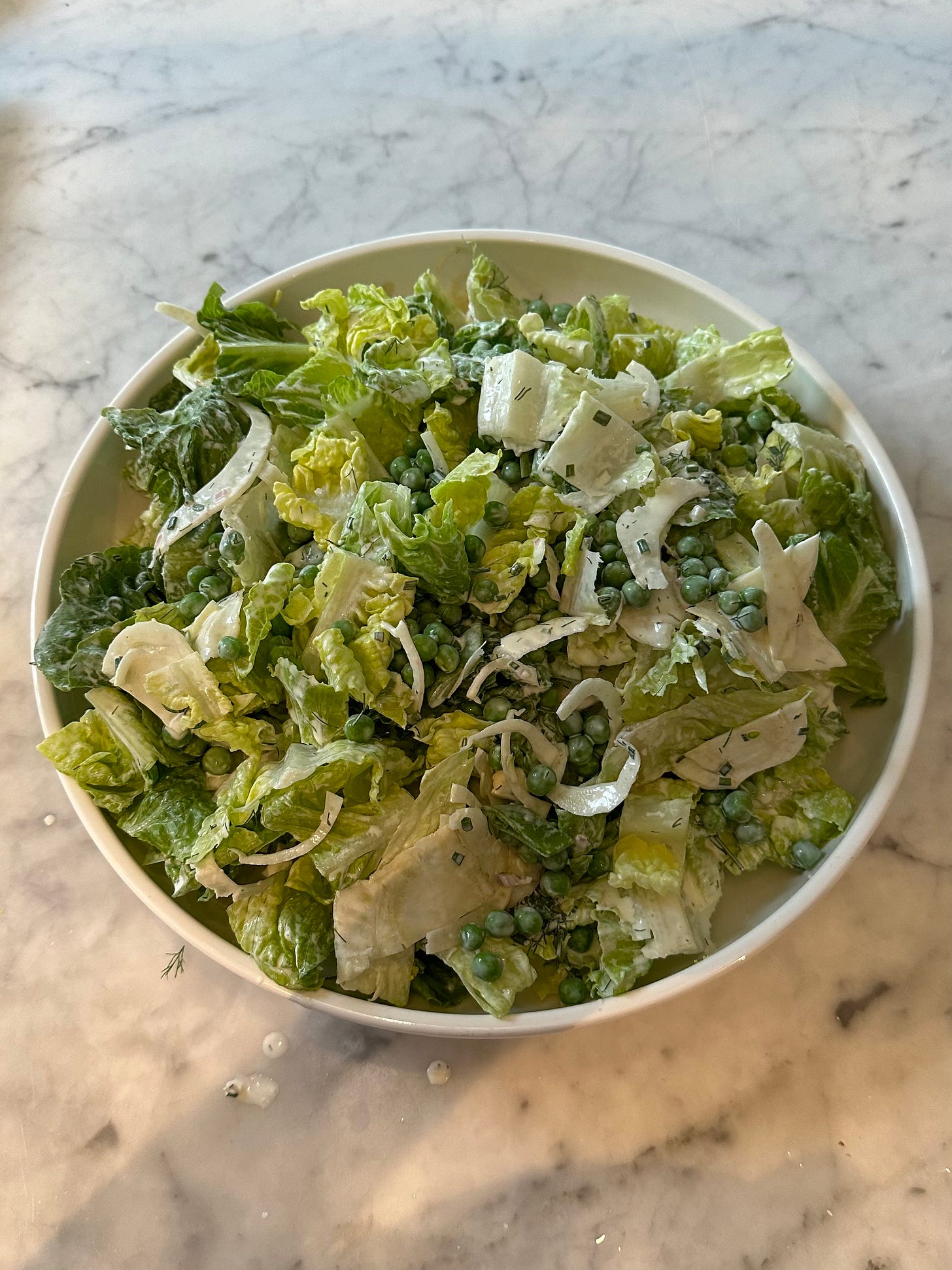 Crunchy green salad - Carter’s Cooking