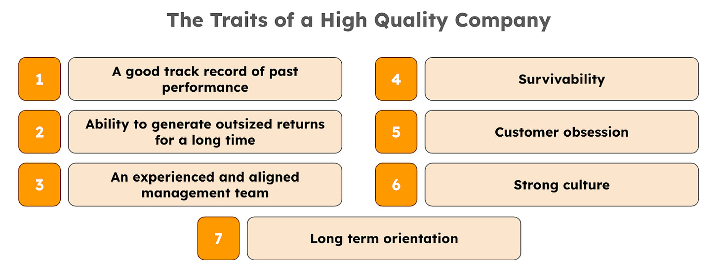 The Traits of a High-Quality Company
