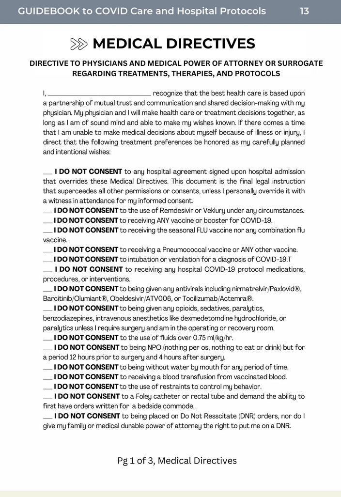 Guidebook to COVID Care and Hospital Protocols: Updated for January, 2024
