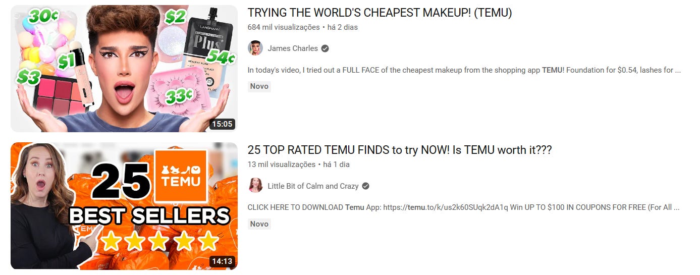 Temu: o Tik Tok das compras