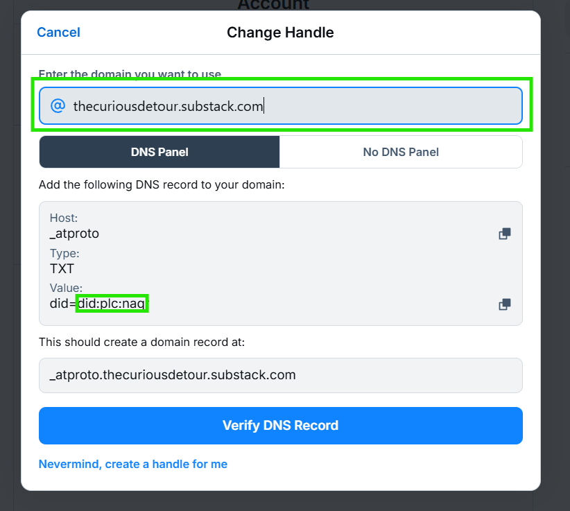 How to add your Substack Domain on Bluesky - by Mark