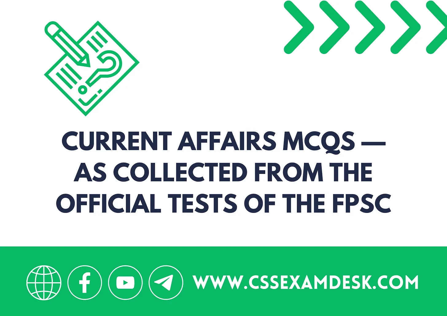 FPSC Current Affairs MCQs – CSS Exam Desk