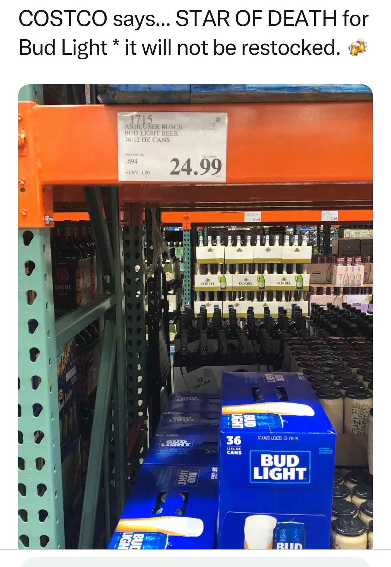 Bud Light’s Death Star at Costco - LIBERTY FIRST