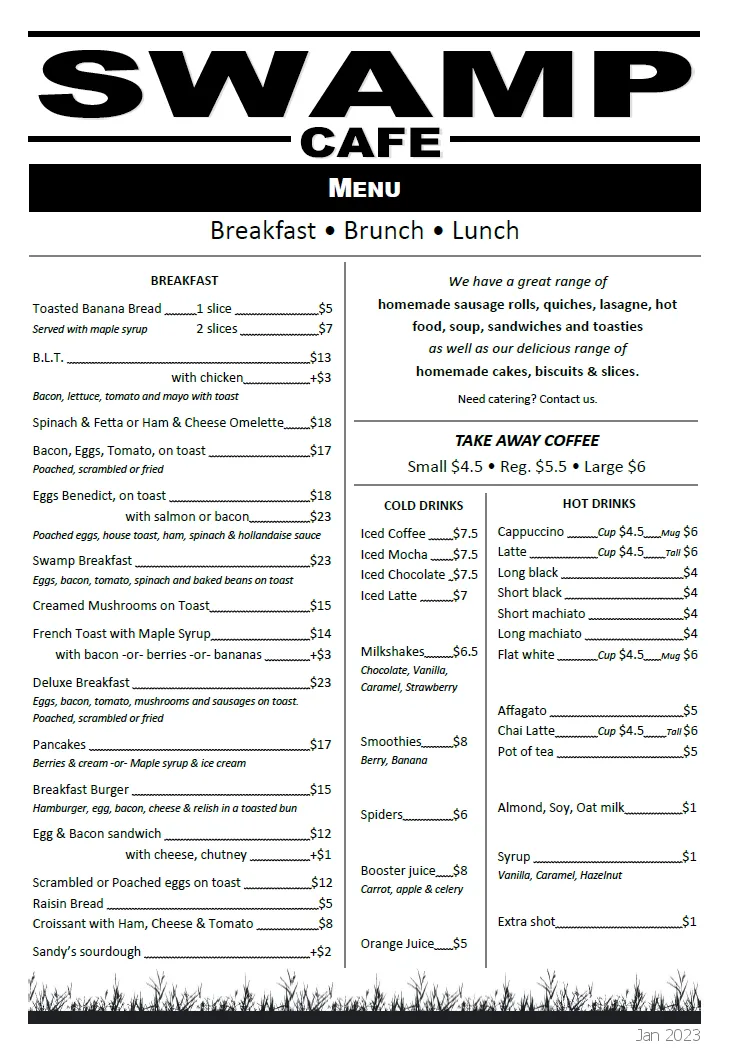 SWAMP CAFÉ | Heads Up Launceston Food Guide