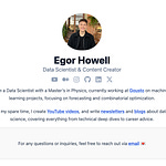 Dishing The Data | Egor Howell | Substack