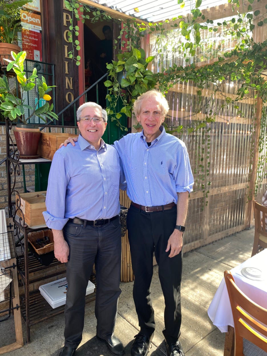 L-R - Mark and Art - Pepolino Restaurant, Manhattan, October 6, 2022