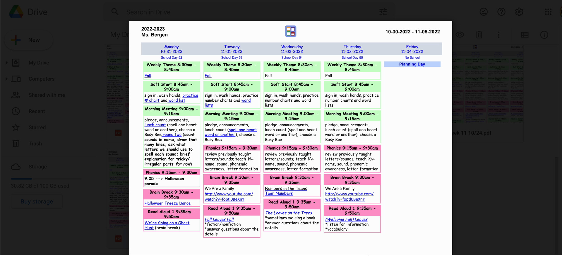 Video: Summary of Lesson Plans Week 12 - by Randee Bergen