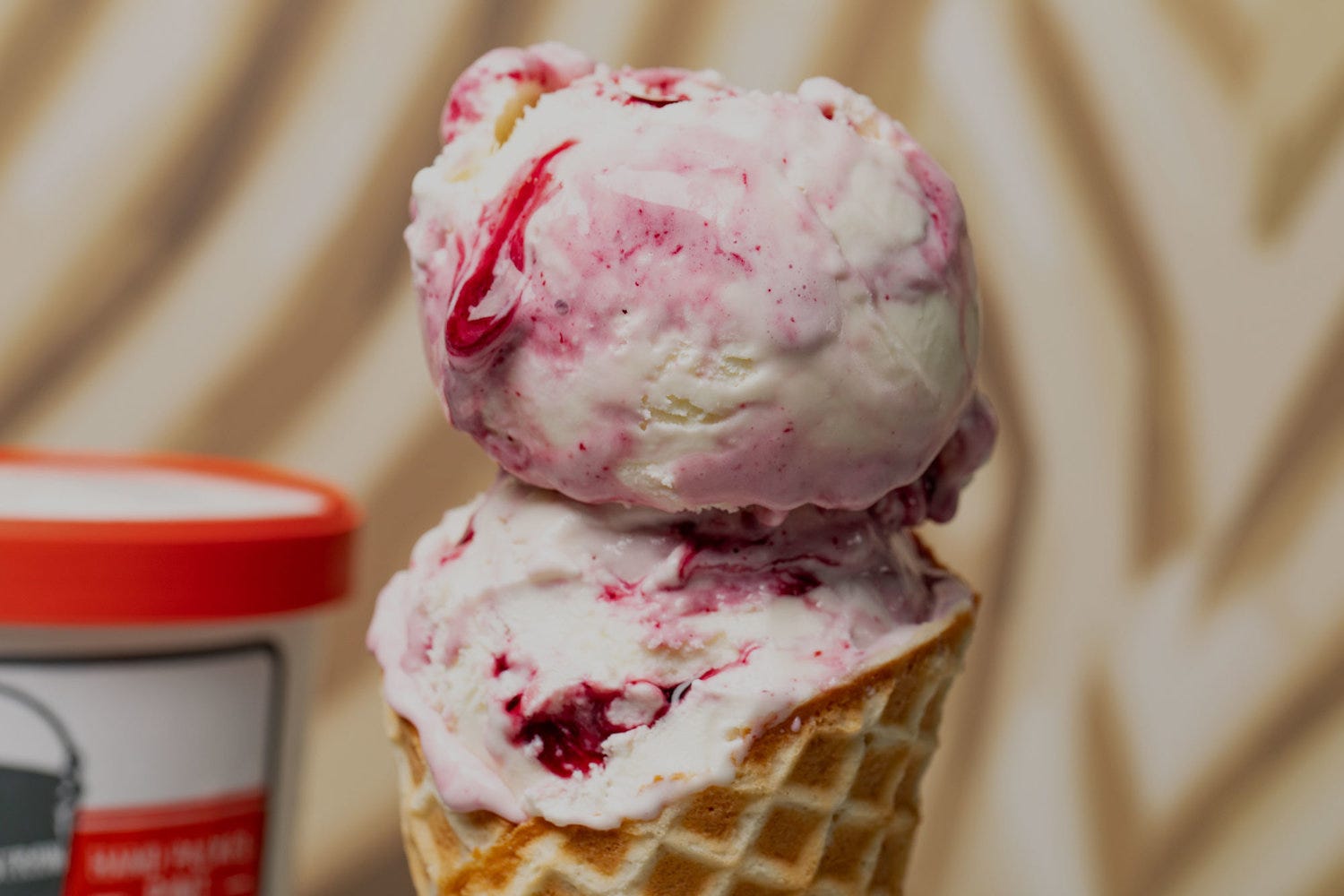 Goat Cheese Marionberry Habanero Ice Cream by Tyler Malek